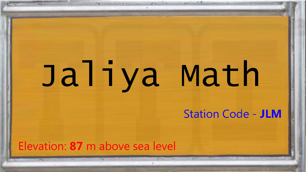 JLM / Jaliya Math Railway Station | Train Arrival / Departure Timings ...