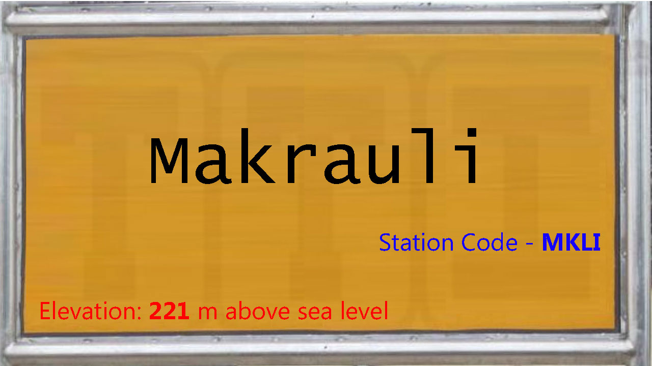 MKLI / Makrauli Railway Station | Train Arrival / Departure Timings at ...